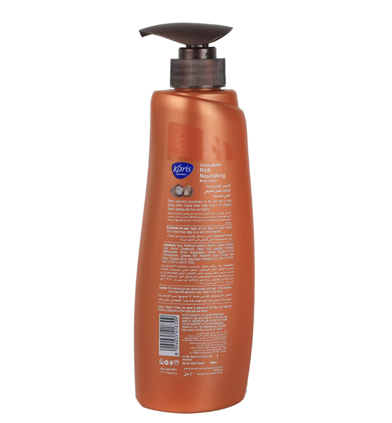 Karis Body Lotion Rich Nourishing Cocoa Butter - 400ml — Amaco ...